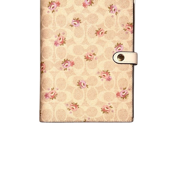 Coach | Office | Coach Floral Print Notebook Cover Cream And Pink ...